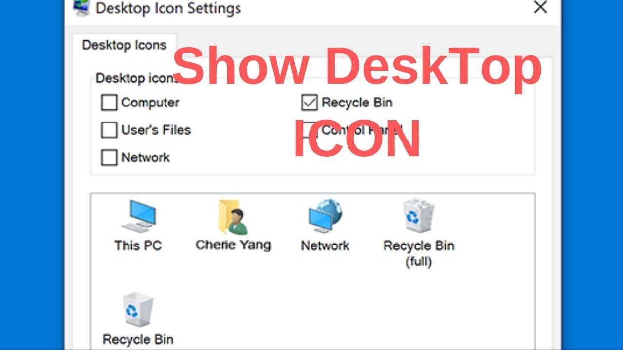 How To Fix and Show Desktop Icons on Windows 10? My computer desktop ...