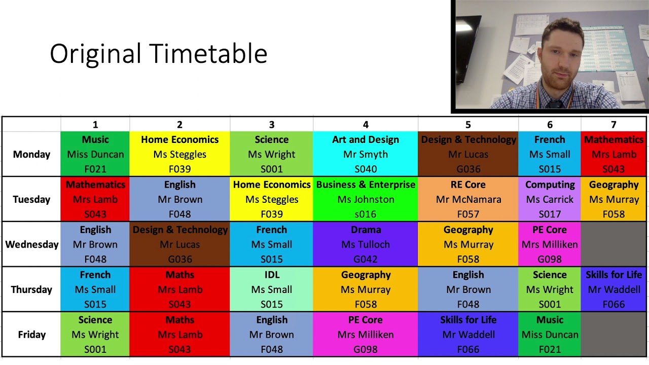 The School Timetable - YouTube