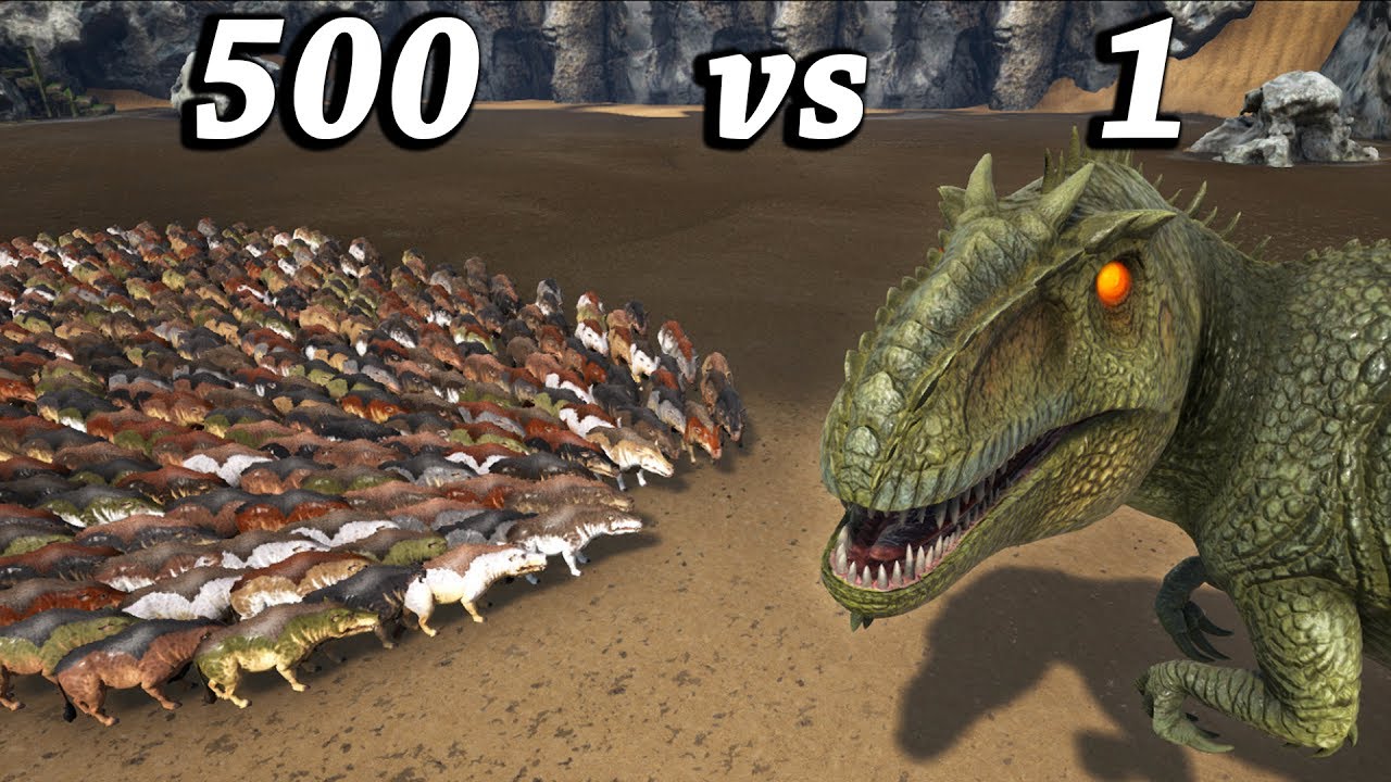 ARK 500 DAEODON VS 1 GIGANOTOSAURUS LVL100K VS 1 GIGA Ark Survival ...