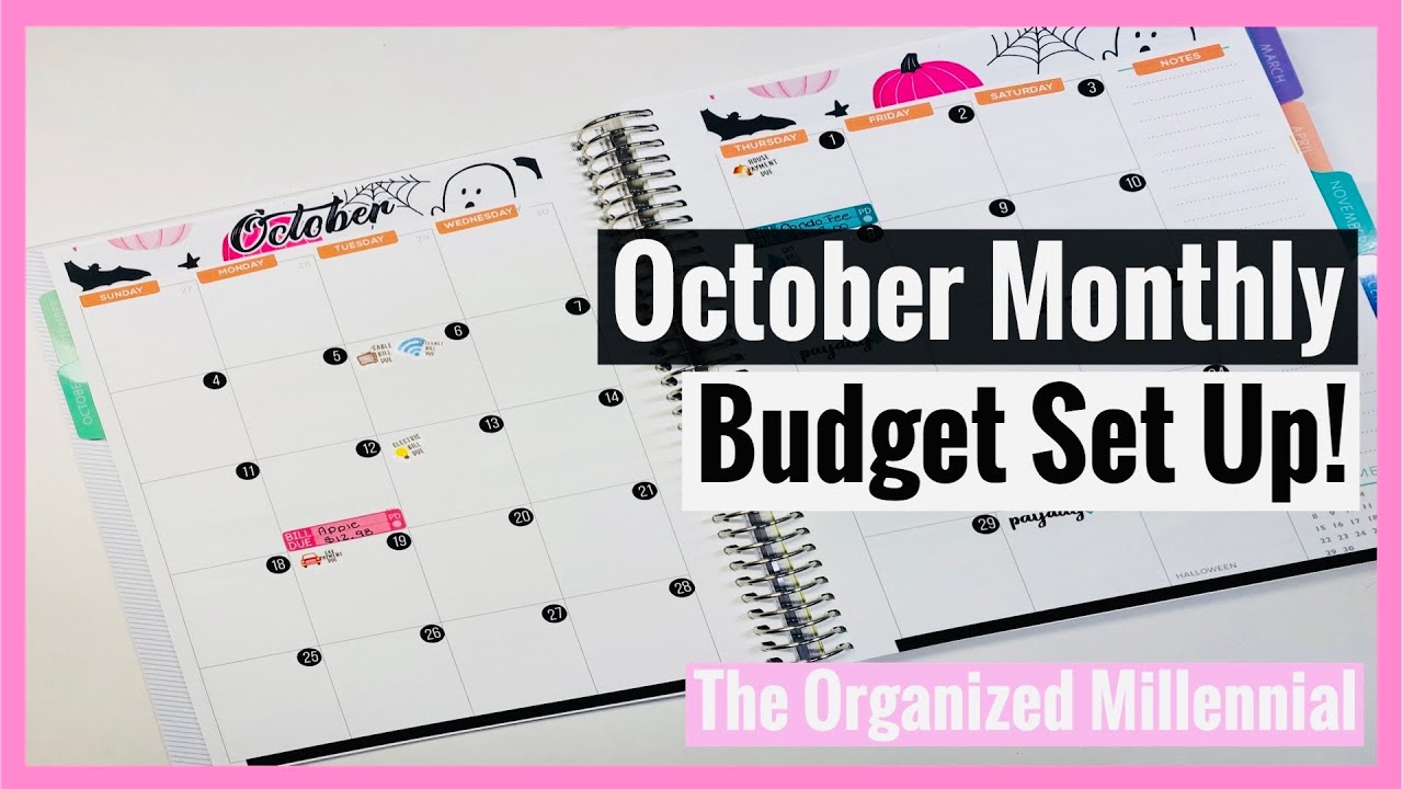 October 2020 Budget Set-Up | October Budget with Me | Budgeting Basics ...
