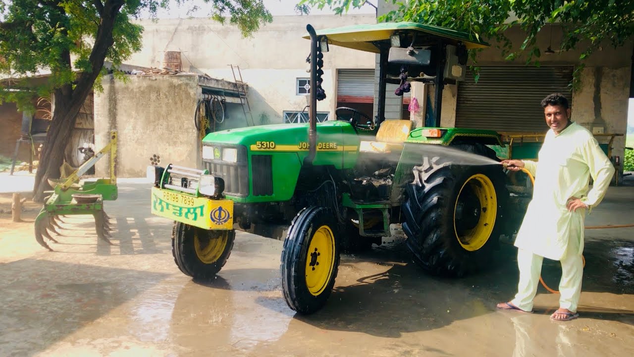 Tractor Washing After Mud / John Deere 5310 / Routine Village Life ...