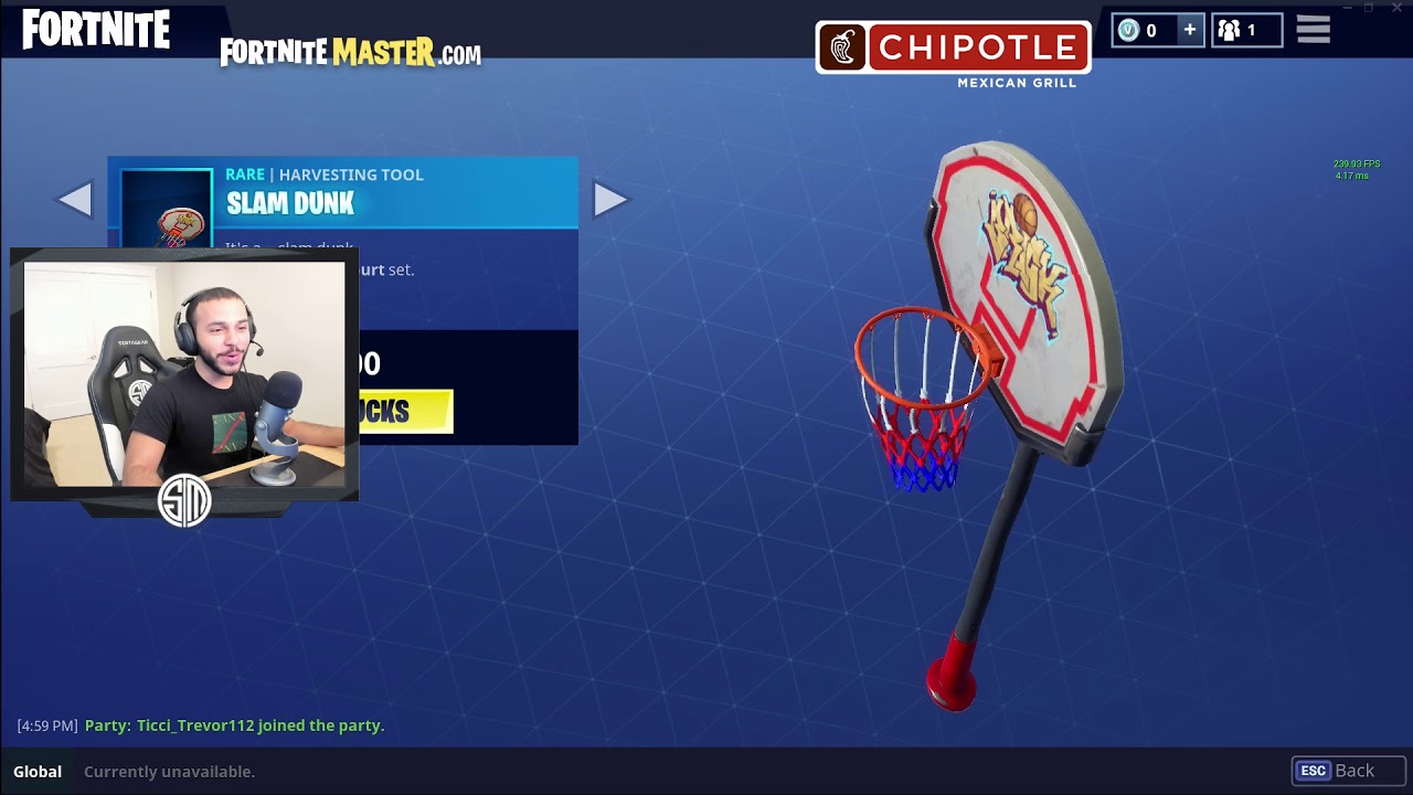 TSM and Streamers reacts to *NEW BASKETBALL SKINS AND HOOP PICKAXE ...