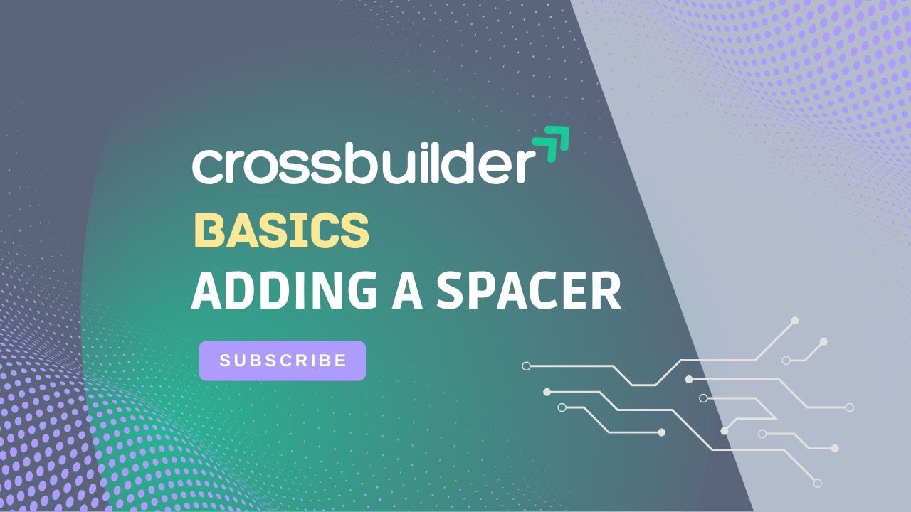 How to Add a Spacer in Crossbuilder Web Builder | - YouTube
