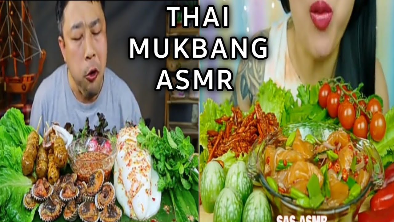 The best THAI MUKBANG channels Ep.1 | ASMR MUKBANG Compilation | ASMR Mukbanger eating show ...