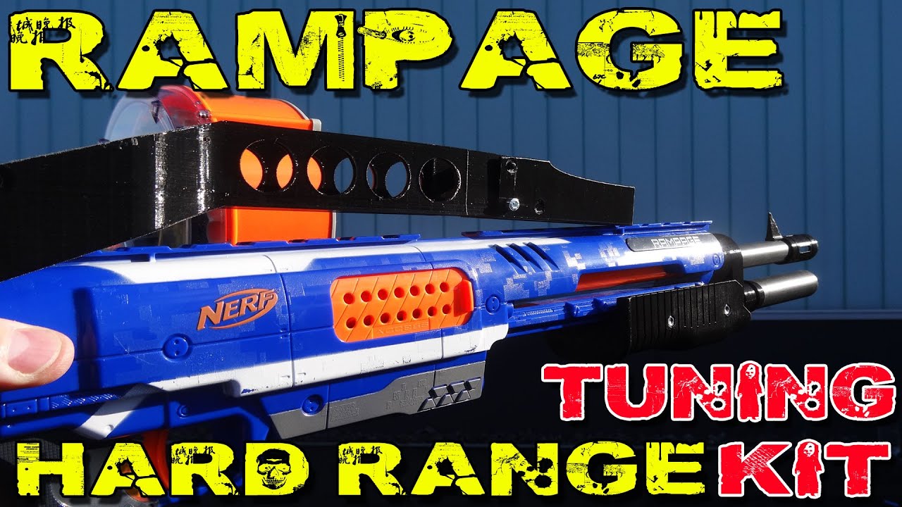 "NERF RAMPAGE HARD RANGE TUNING KIT" -Einbau + Reichweitentest - YouTube