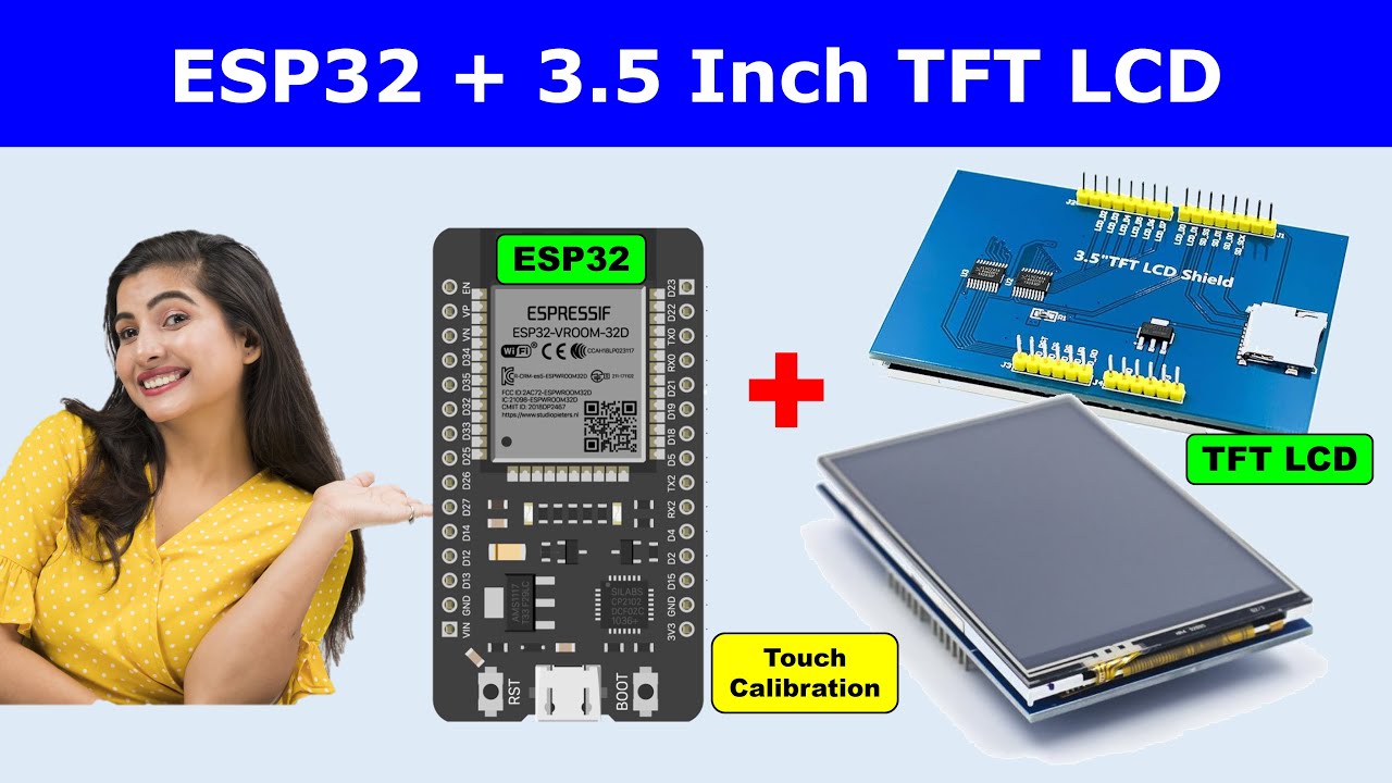 Esp32 With 35 Inch Tft Lcd Touch Calibration Ili9486 Tft Lcd Ili9341 Tft Lcd Sheild 480 4600
