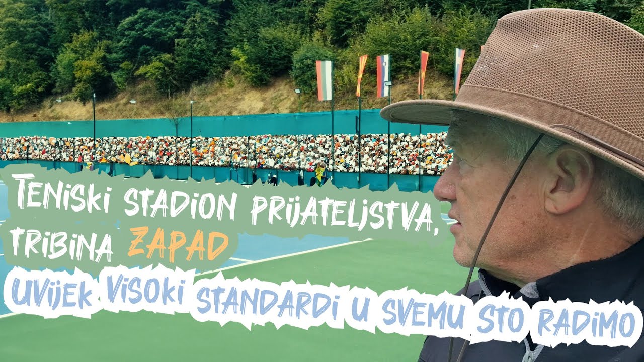 Teniski stadion prijateljstva, tribina zapad - YouTube