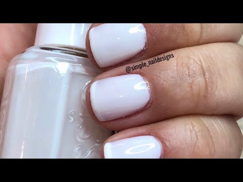 Easy White On White Classic French Manicure - YouTube