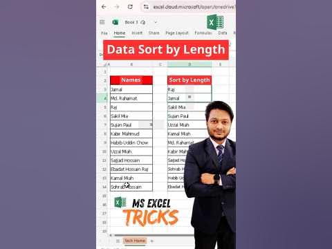Data Sort by Length🔥| Excel data sort tricks #excel #exceltips #exceltricks #viralshorts #hacks ...