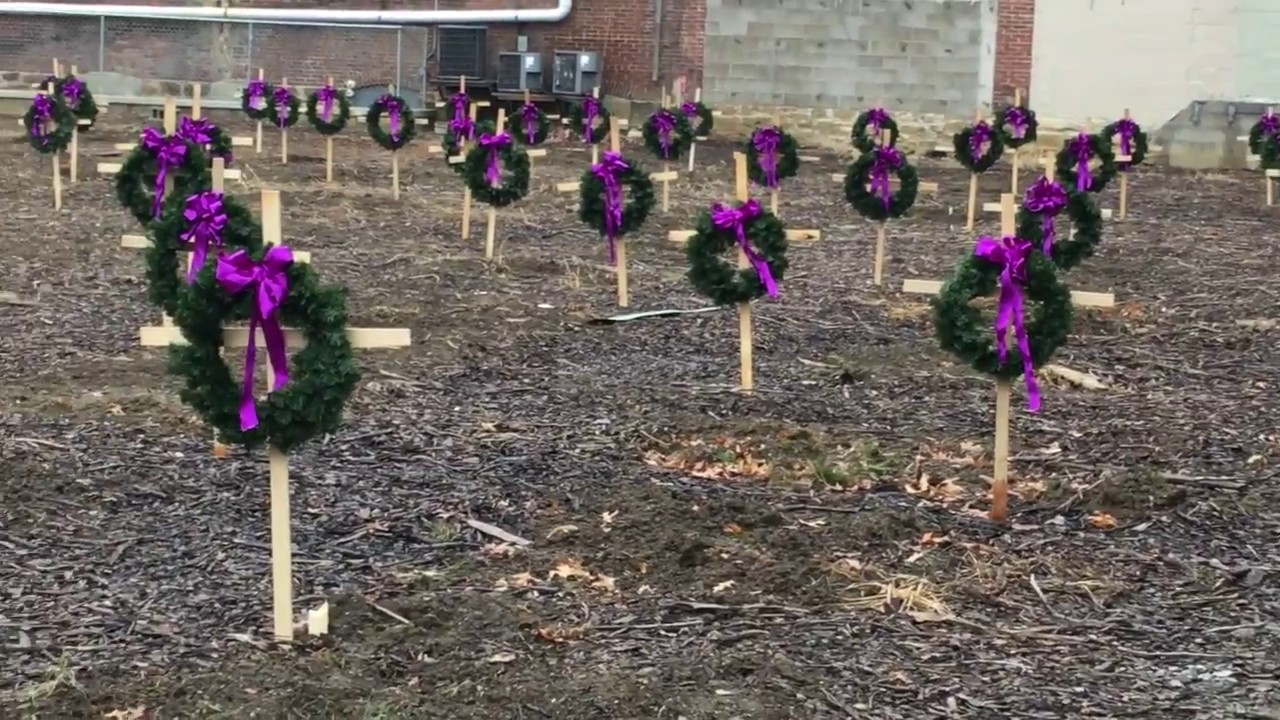 Public reacts to overdose memorial in downtown Butler - YouTube