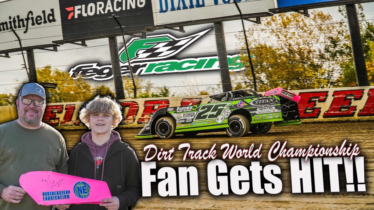 Fan Gets HIT!!! I go for a wild ride at the Dirt Track World ...