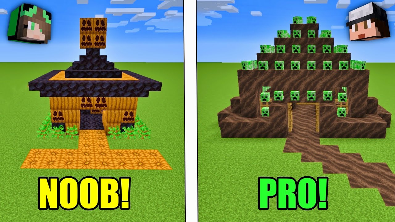 NOOB VS PRO ΣΠΙΤΙ ΜΕ 3 ΤΥΧΑΙΑ ΜΠΛΟΚΣ MINECRAFT FAMOUS GAMES - YouTube