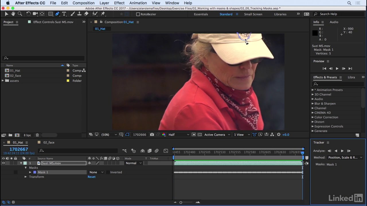 After Effects CC Tracking masks Tutorial - YouTube