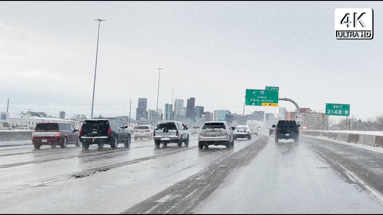 BOULDER TO DENVER Colorado - Snowy Winter Road Trip 4K - YouTube