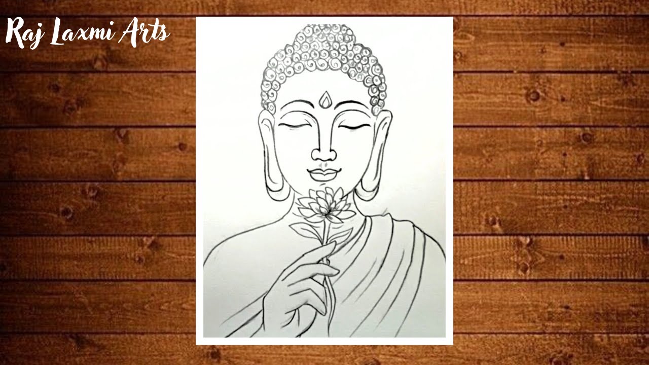 How to Draw Lord Buddha (Easier Version) - YouTube