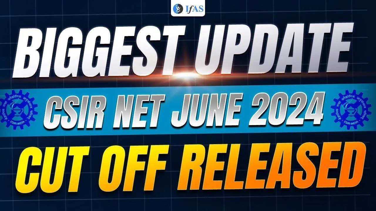 CSIR NET Cut Off 2024 Released | Check Your Scores Now! - YouTube