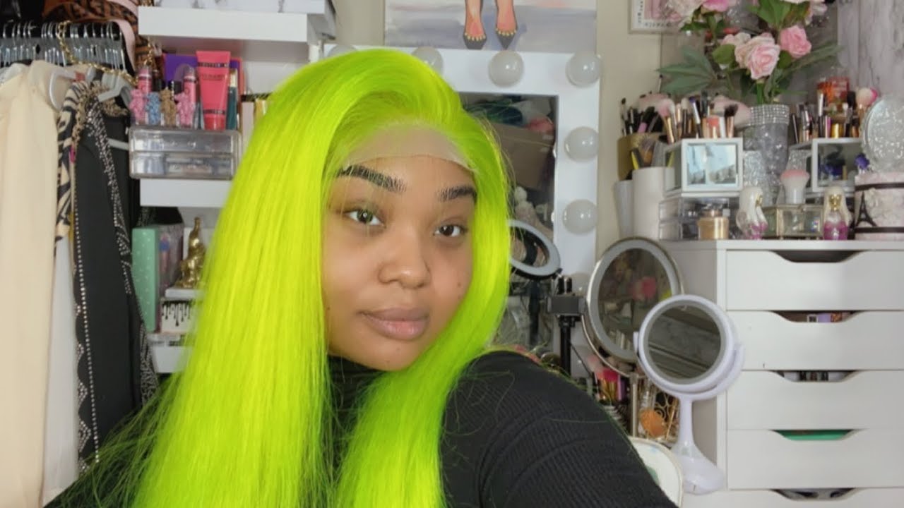 DIY Slime Green Hair - YouTube