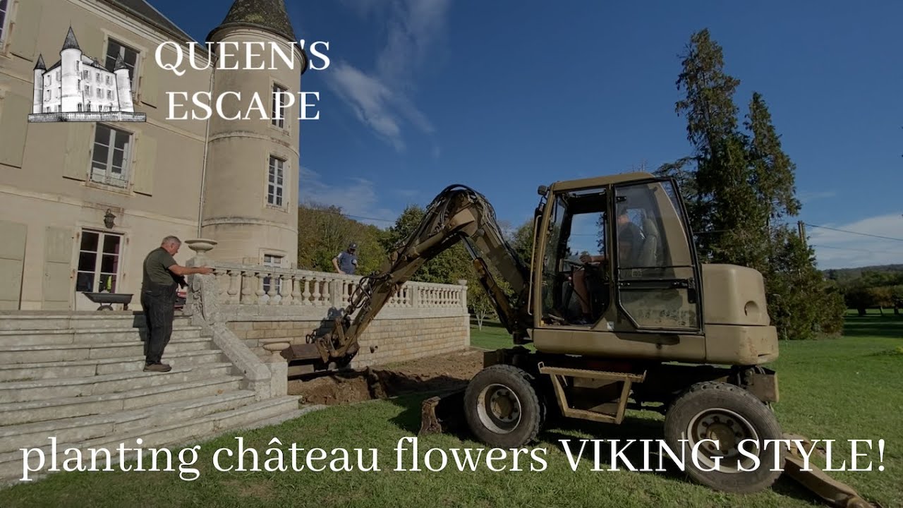Planting château flowers VIKING STYLE | Queen's Escape - YouTube