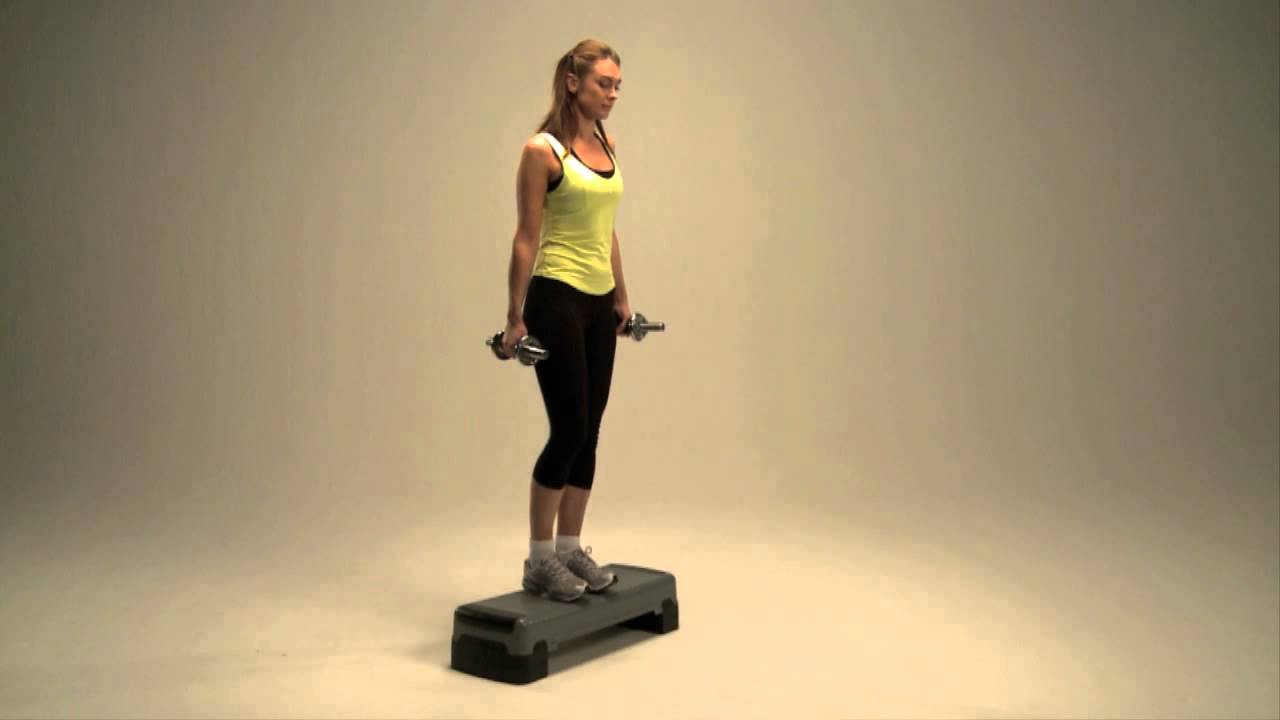 Step down dumbbell - YouTube