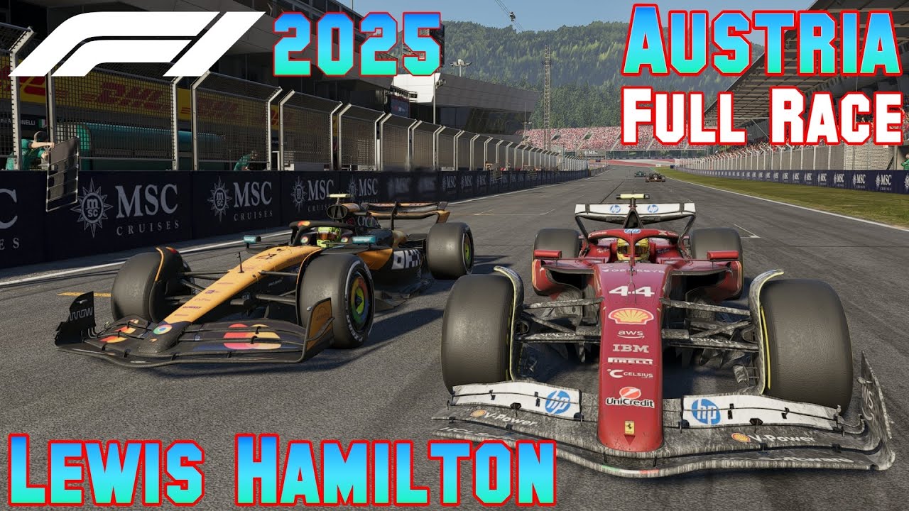 F1 2025 Austria Grand Prix Lewis Hamilton Full Race in Ferrari SF25 at ...