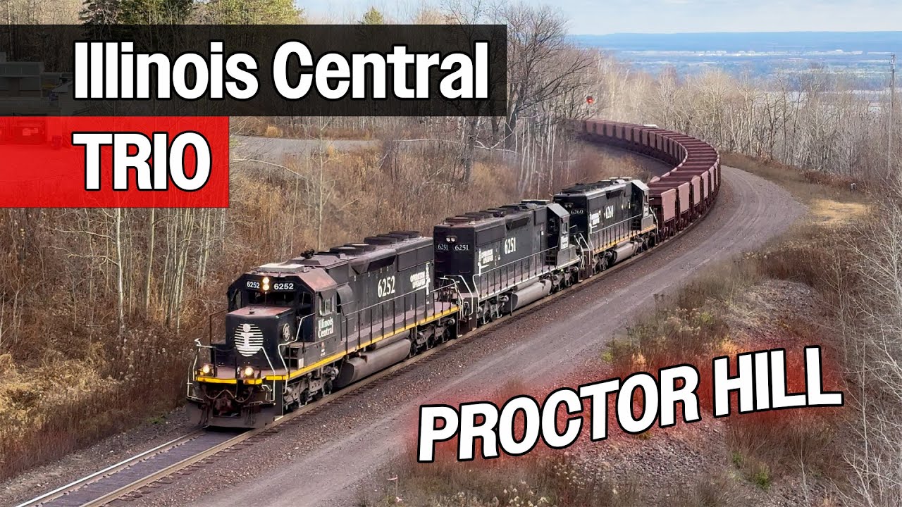 Illinois Central Trio on Proctor Hill - CN Missabe - YouTube