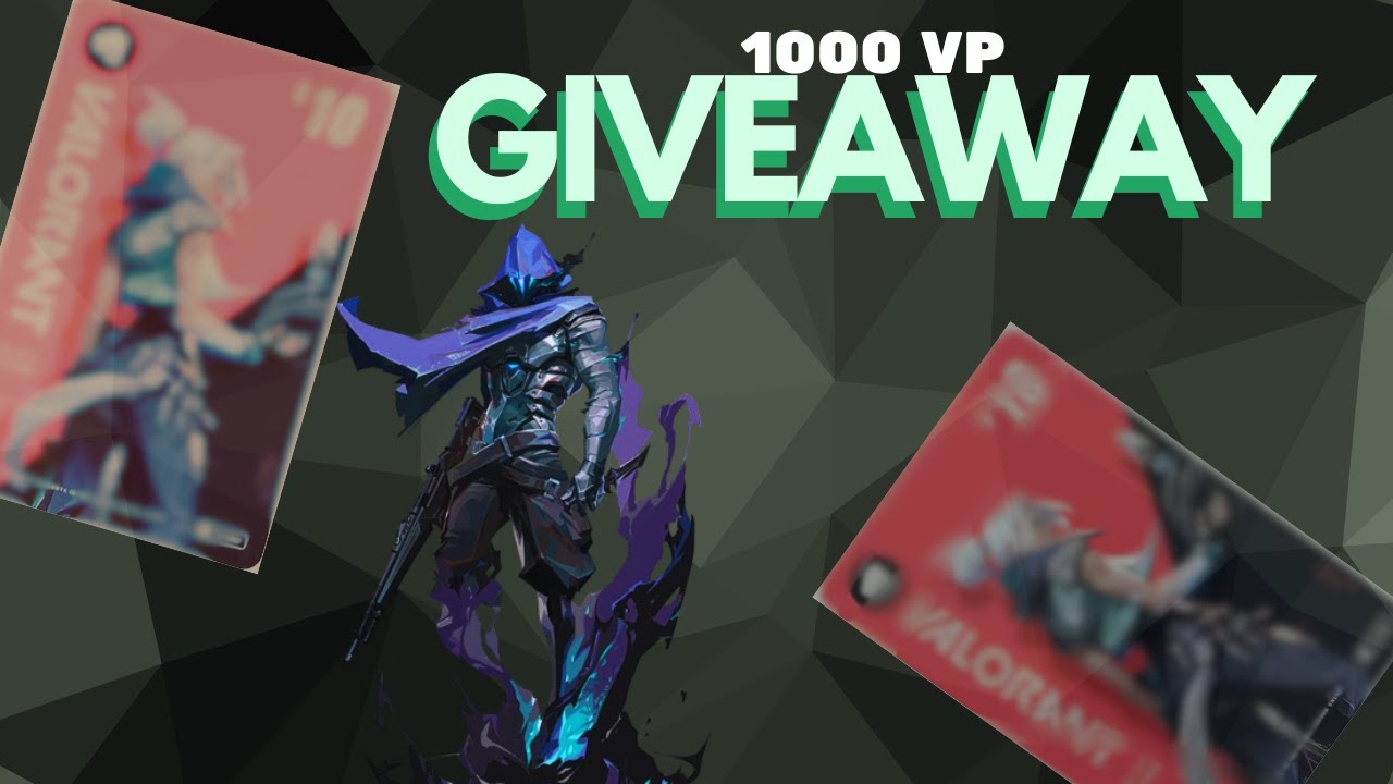 🔴 *FREE* 1000 VP GIVEAWAY!! Follow all the rules !giveaway | Valorant ...