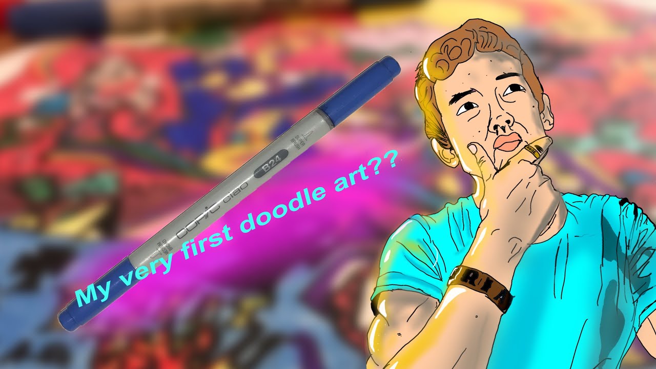 Making my very first doodle art?!?! - YouTube