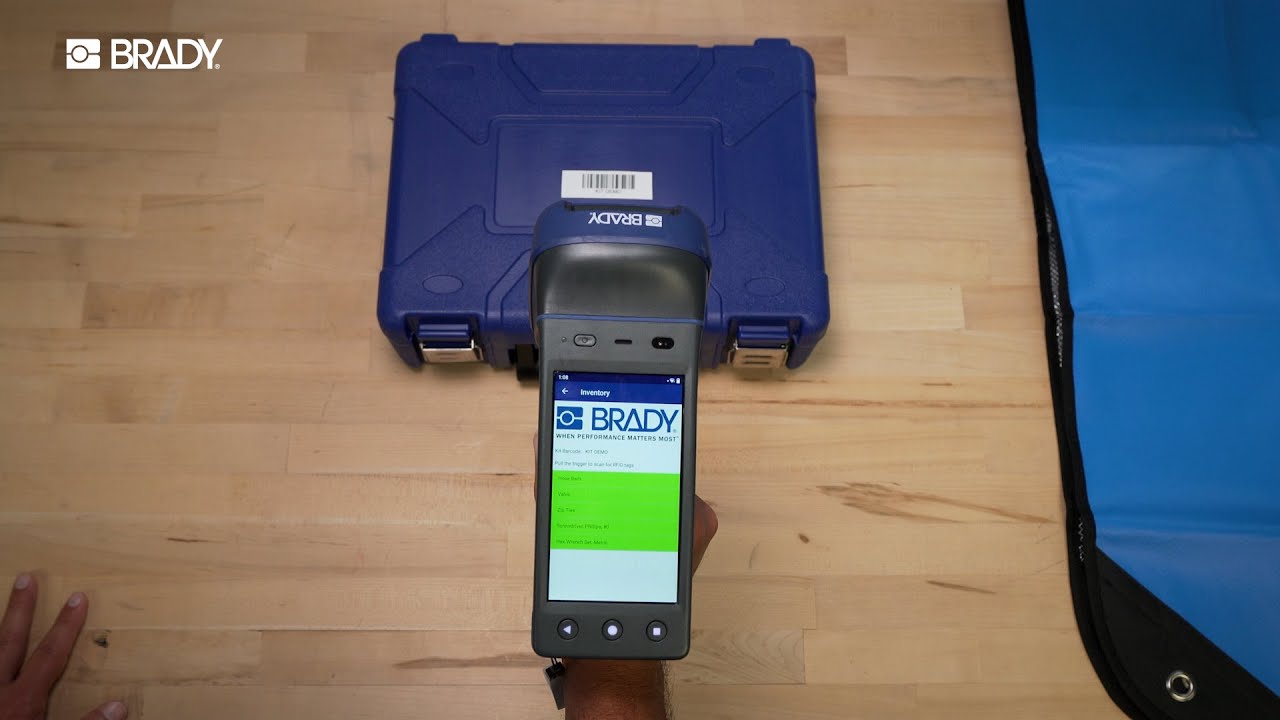 RFID Kit Verification Demo | Brady HH85 Handheld RFID Reader & Barcode ...