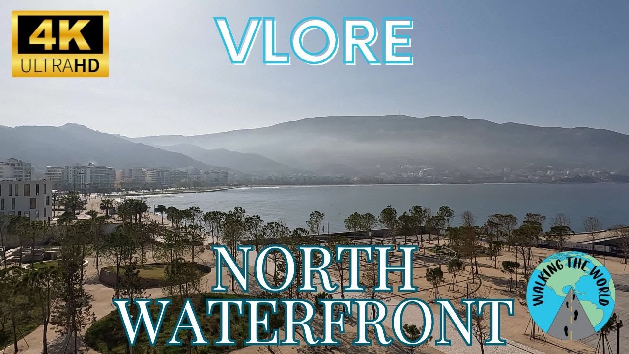 Vlore North Waterfront Beach Promenade Albanian Riviera 4k walking tour ...