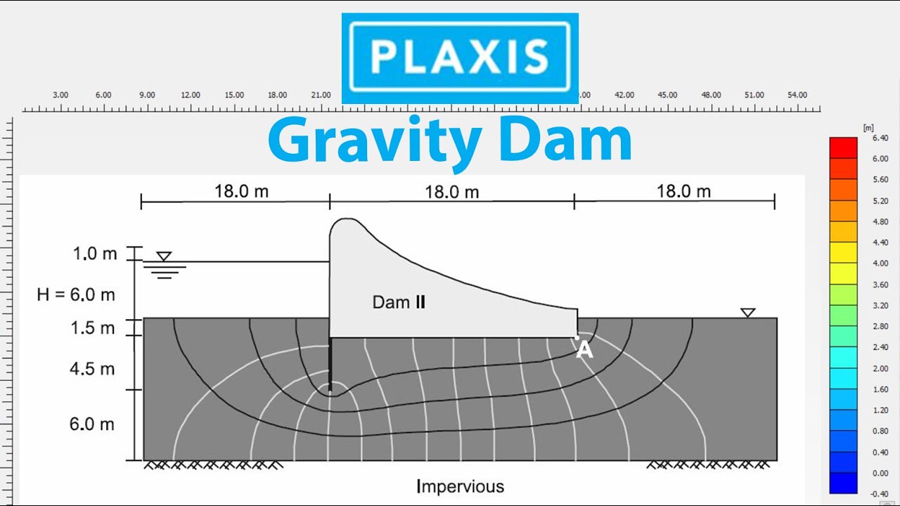 Gravity dam modeling on Plaxis 3d - YouTube