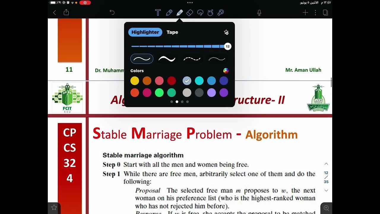 Stable Marriage Problem | Algorithm2 - YouTube