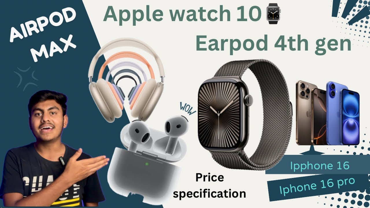 Apple Watch 10 ⌚️ & EarPods 4th gen with ANC launched 😱 new features ...