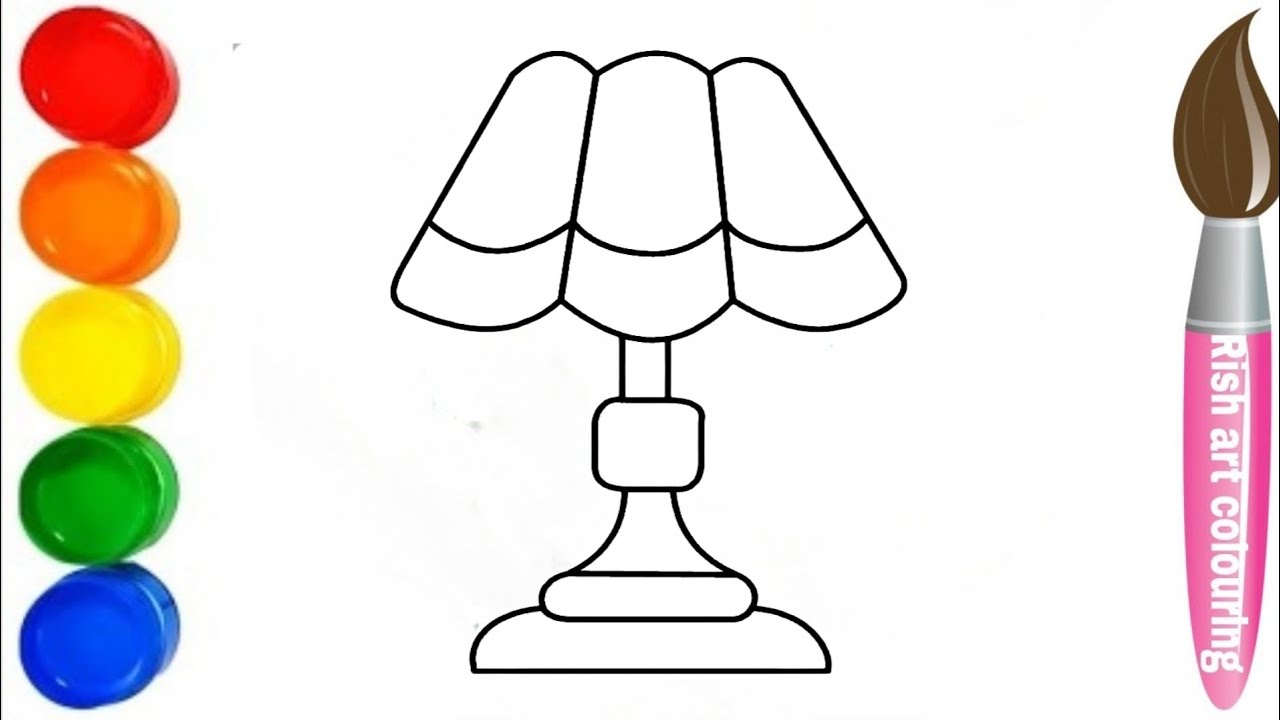 Lamp drawing step by step ll How to drawing chocolate and lollipop easy ...