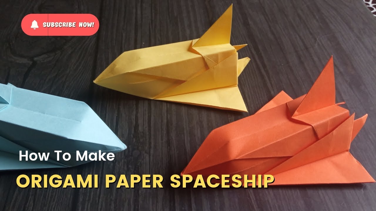 How to Make an Origami Spaceship, Cara Buat Pesawat Ruang Angkasa - YouTube