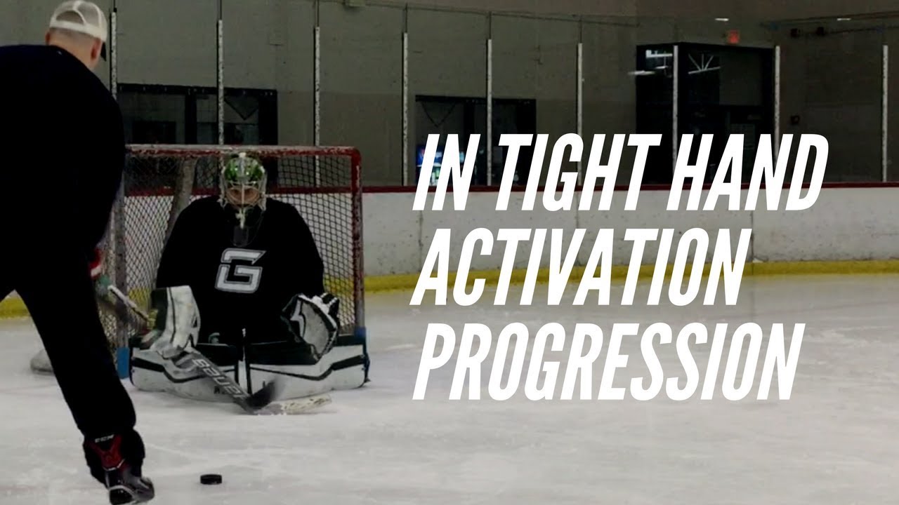 In Tight Adjustments / Hand Activation Goalie Shooting Drill - YouTube