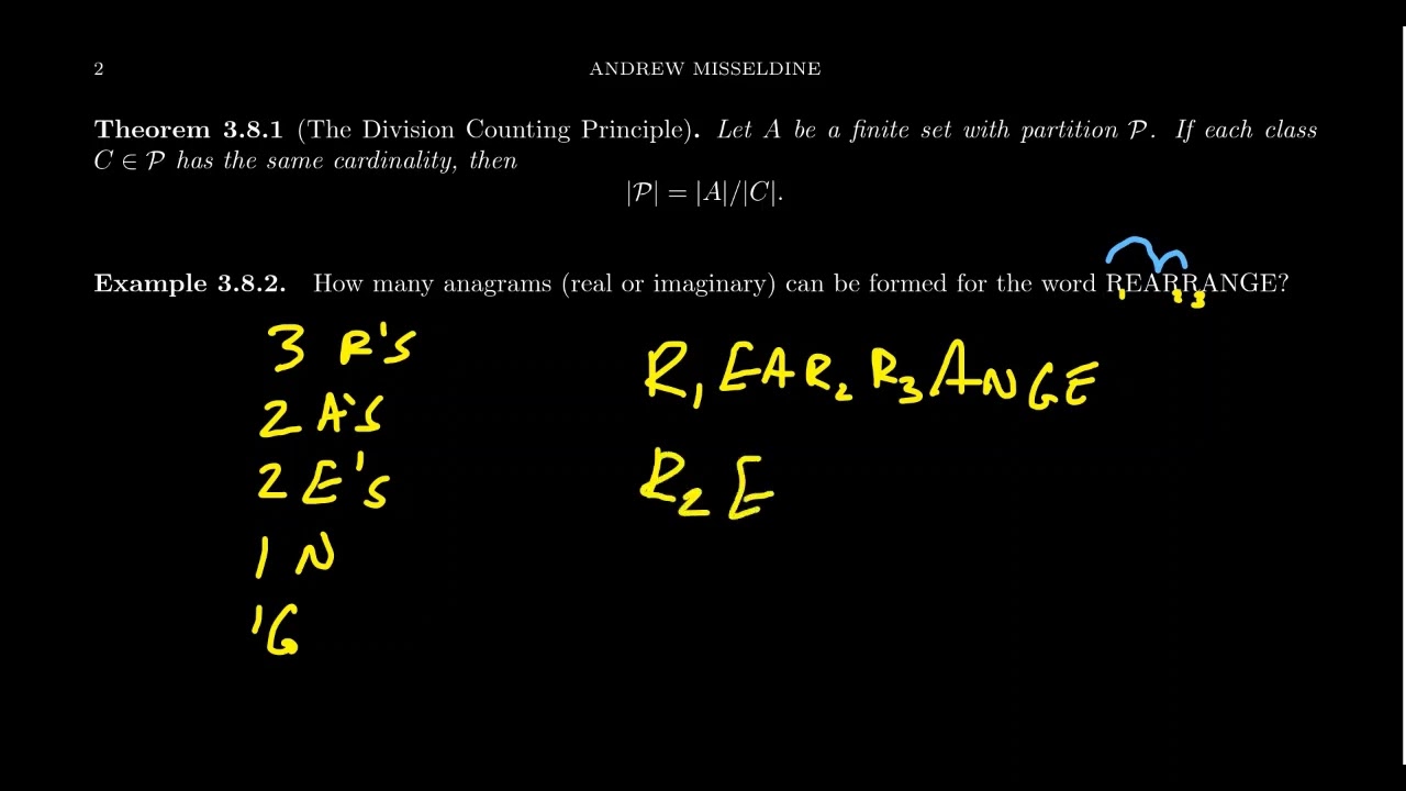 Division Counting Principle and Multinomial Coefficients - YouTube