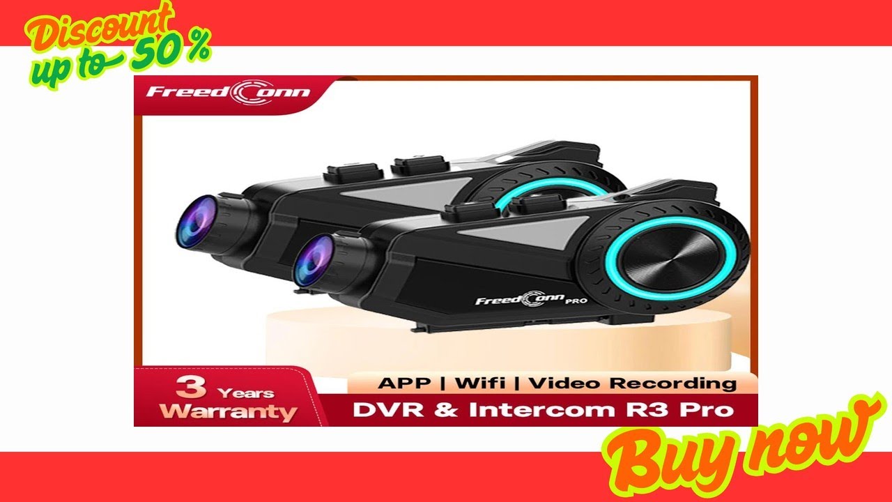 Freedconn R3 Pro Helmet Bluetooth Headset Group Motorcycle Intercom 2K ...