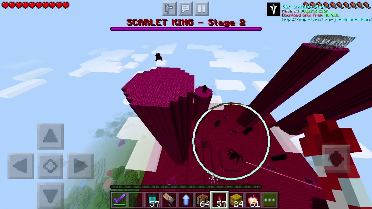 Minecraft Scarlet king boss battle - YouTube