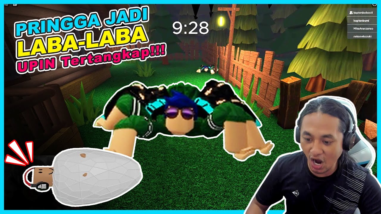 TIDAK!! Pringga Jadi Laba-Laba Aneh, UPIN Tertangkap | Roblox Papa ...