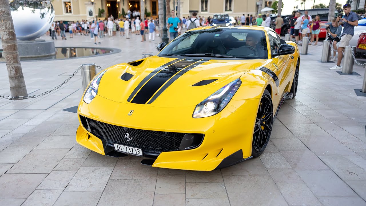 Ferrari F12 TDF Driving in Monaco - Lovely V12 Sounds ! - YouTube