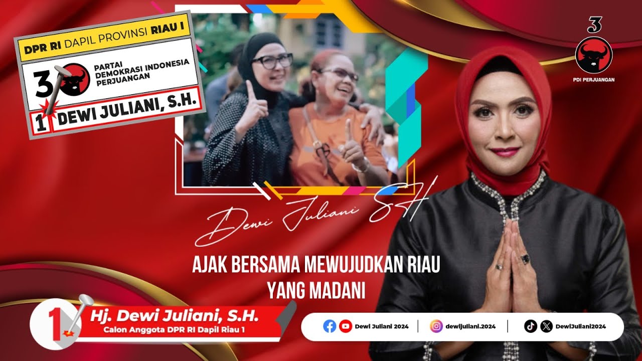 Dewi Juliani Mengajak Bersama Mewujudkan Riau yang Madani - YouTube