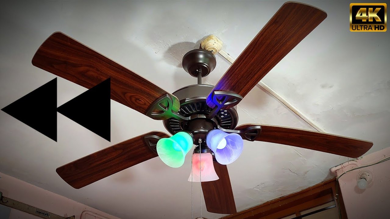 Five Wooden Blades Ceiling Fan Falling/Wobble in Spring | 🔙Reverse ...
