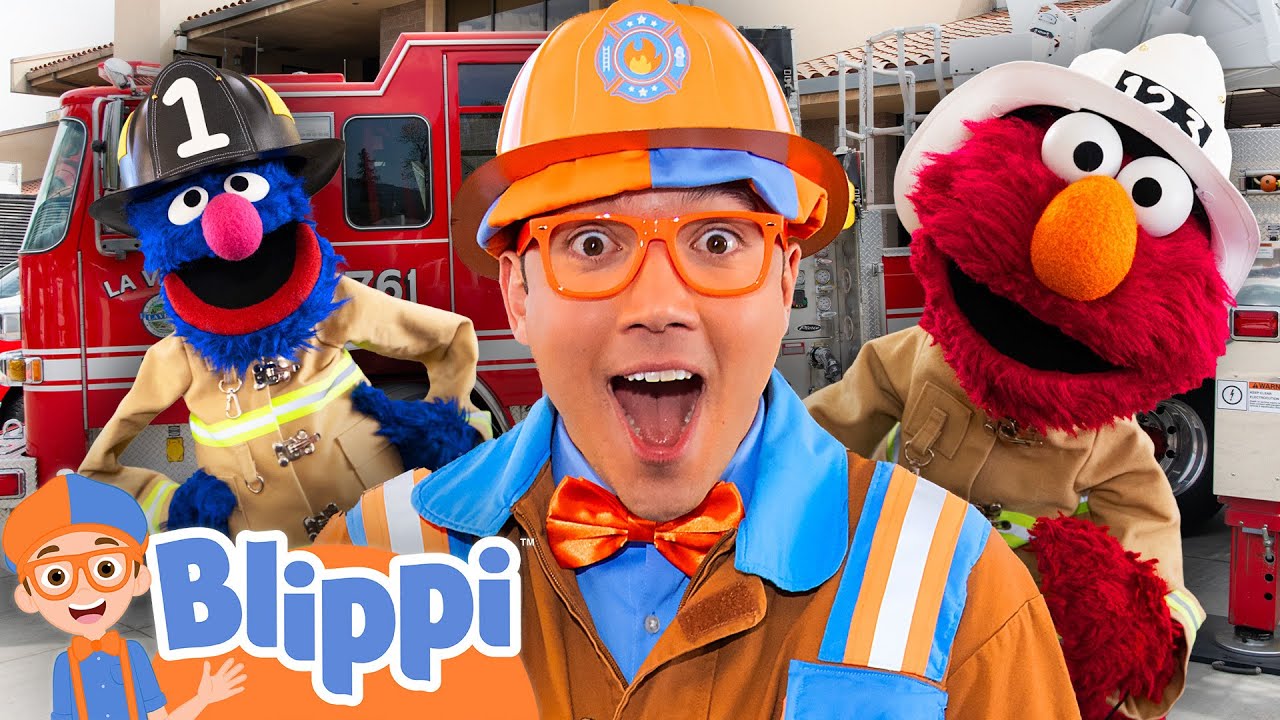 Can Blippi, Elmo & Grover Handle the Firefighter Challenge? | Sesame ...