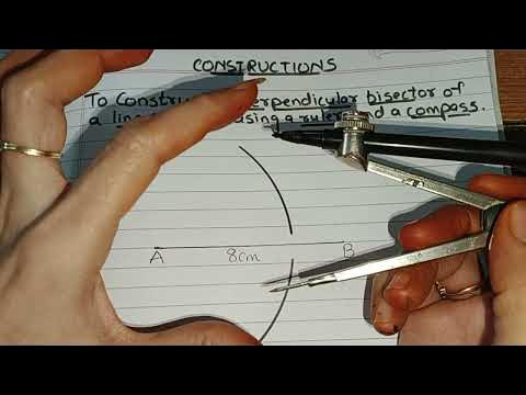 constructions | perpendicular bisector of line segment using a ruler ...
