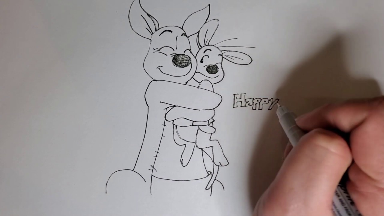 How to draw 53: Kanga & Roo - YouTube