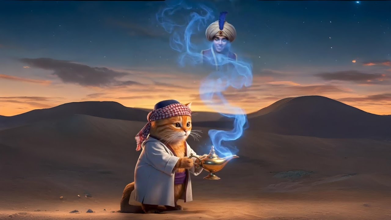 Chubby Cat Found A Magical Genie Lamp🧞‍♂️🙀 - YouTube