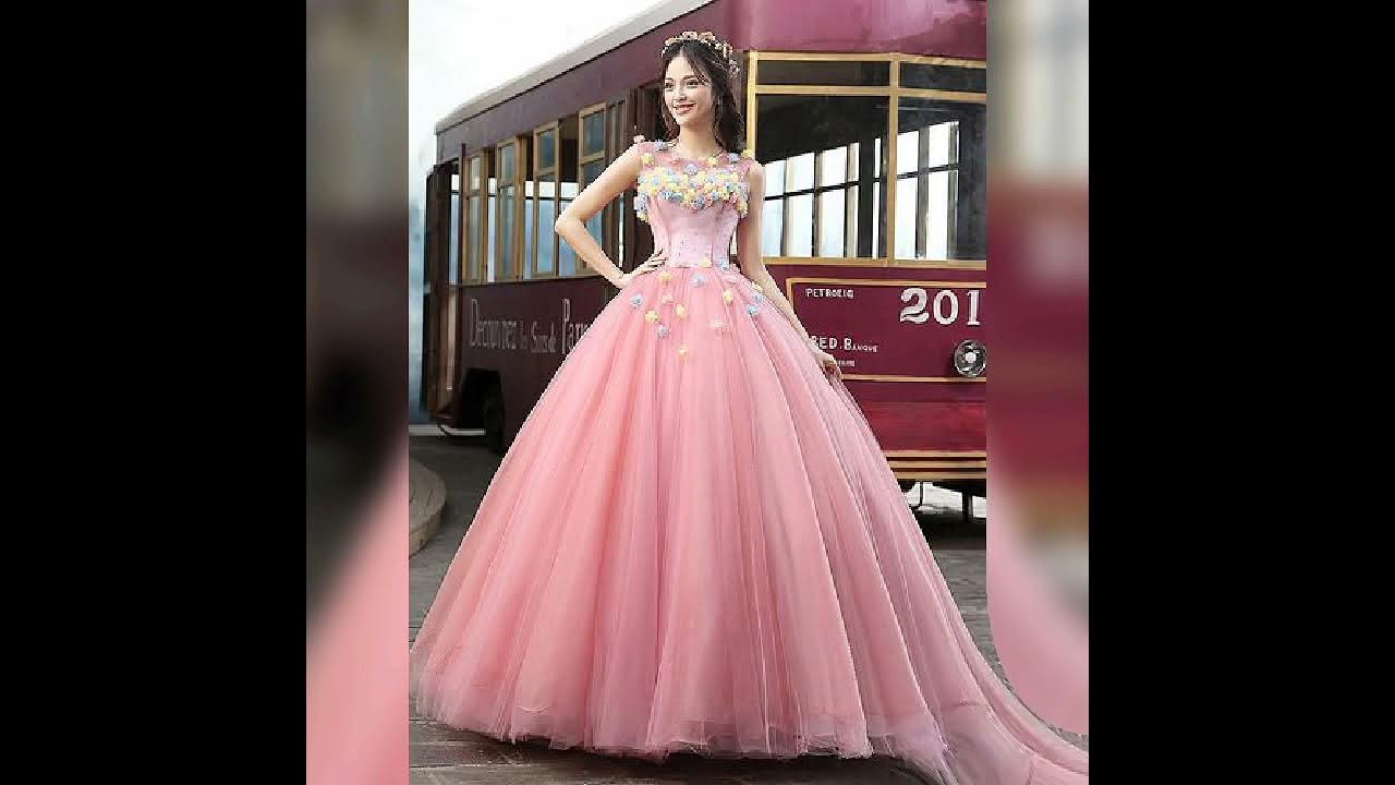 Pink Barbie Frok Design Ideas Pink Long Frok Pink Ball Gown Design Please Subscribe My