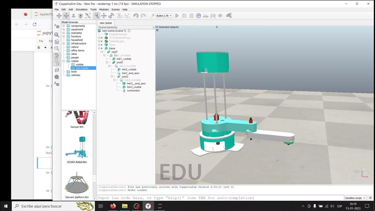 Interactuando Con Una Escena De Coppeliasim Mediante Zmqremoteapi Youtube
