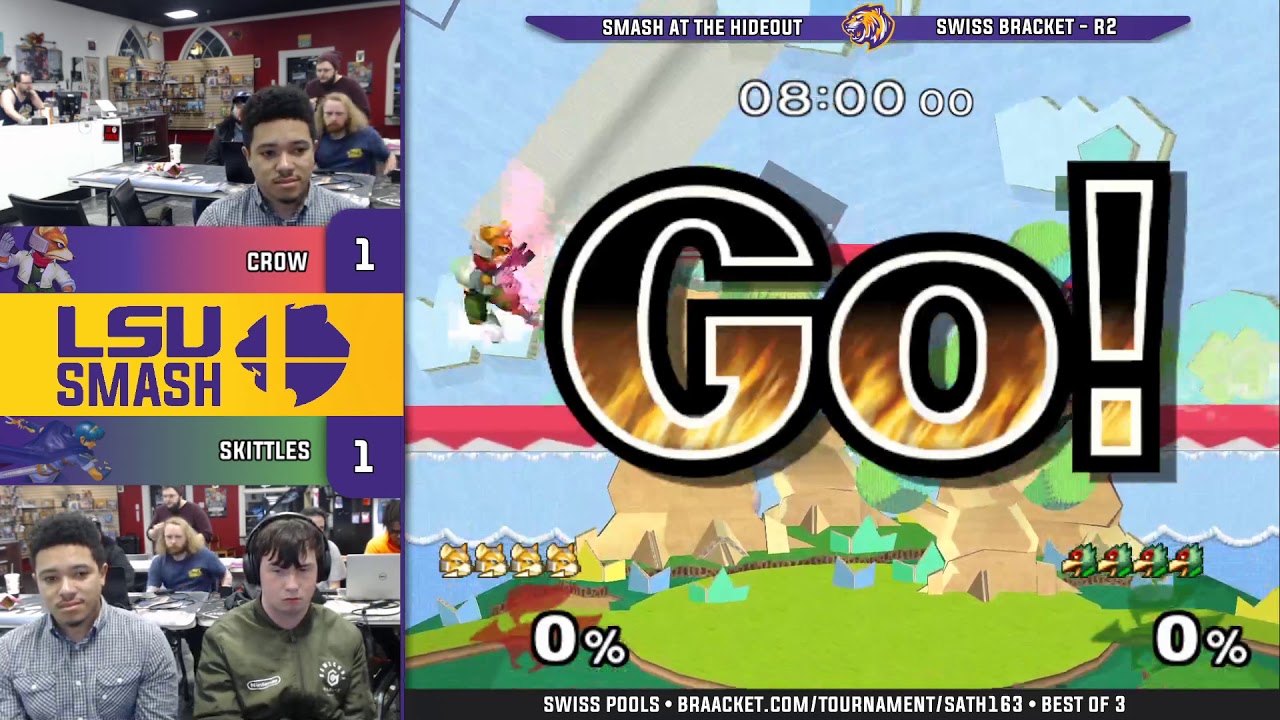 Smash at the Hideout 163 Swiss - Crow (Fox) vs Skittles (Mario, Marth ...