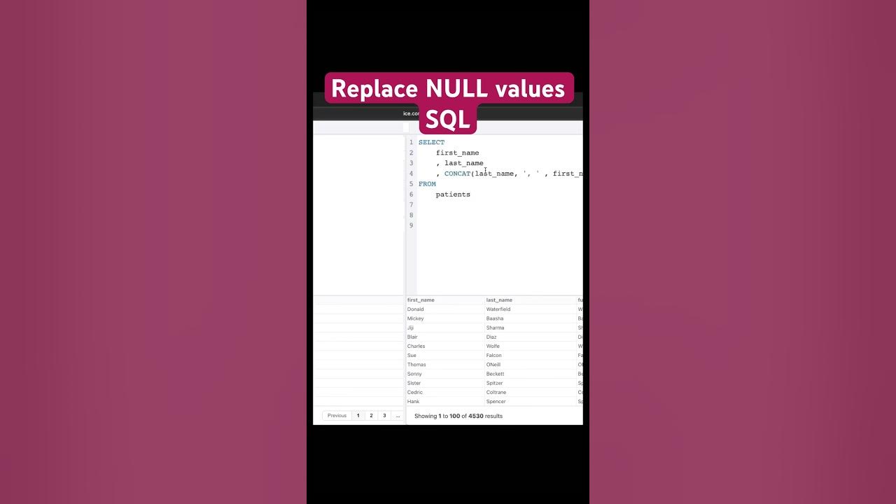 How to replace null values using SQL #sql #dataanalyst - YouTube